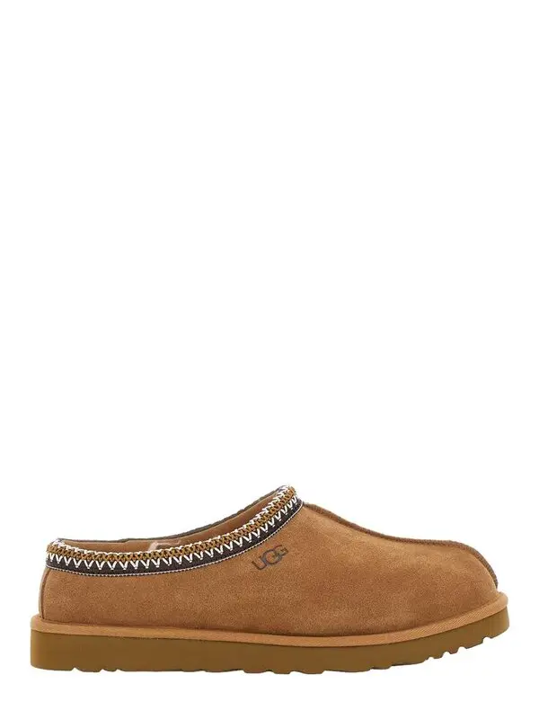 UGG Tasman' Plaited Hem Mules In Suede - Brown