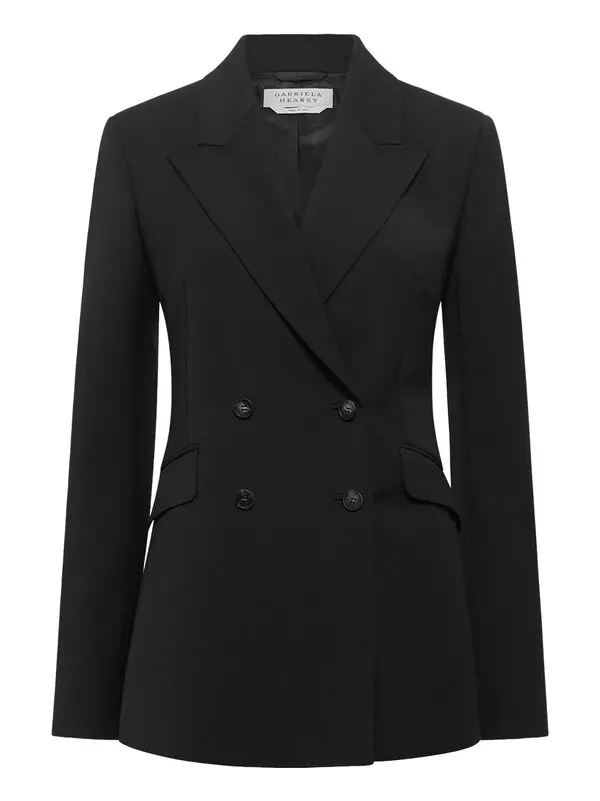 Gabriela Hearst Stephanie Sportswear Wool Blazer - Black