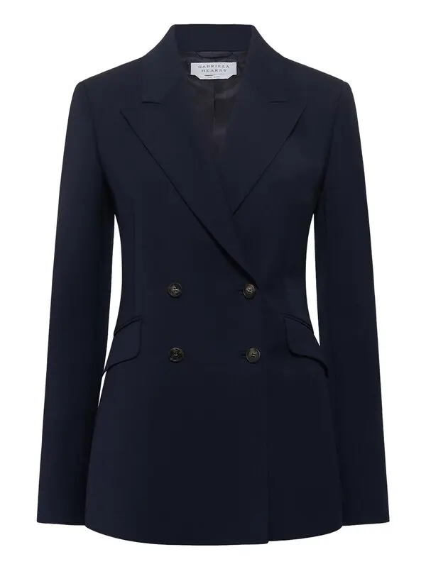 Gabriela Hearst Stephanie Sportswear Wool Blazer - Dark Navy
