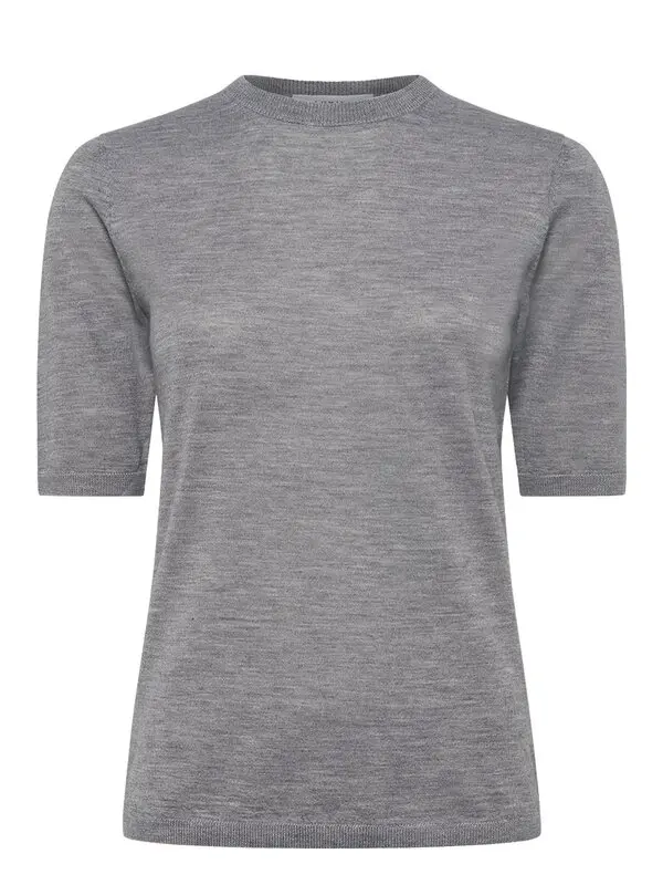 Gabriela Hearst Brunner Knit T-shirt - Heather Grey