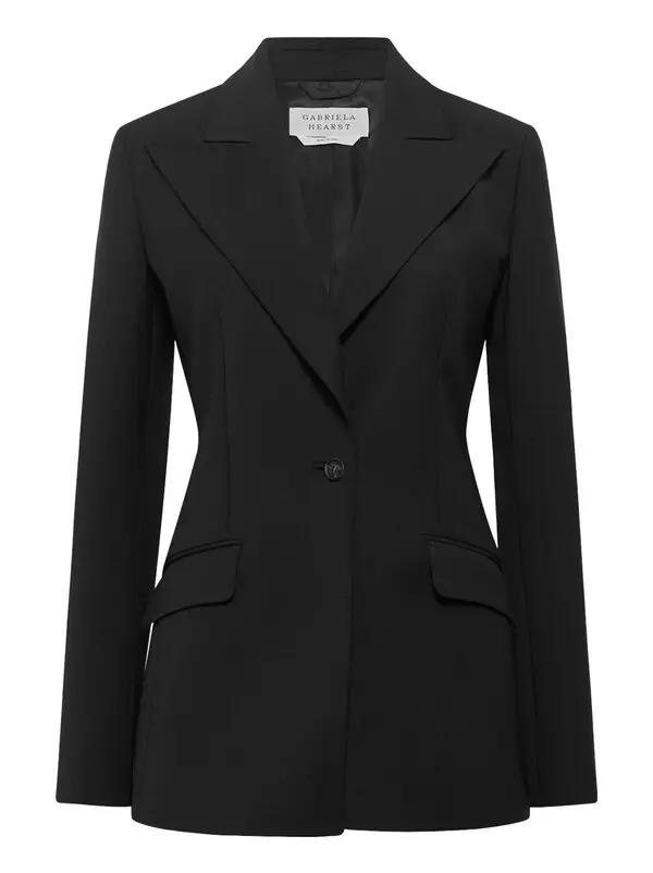 Gabriela Hearst Leiva Blazer In Sportswear Wool - Black
