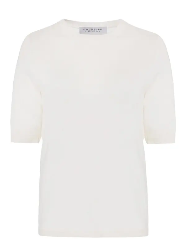 Gabriela Hearst Brunner Knit T-shirt - Ivory