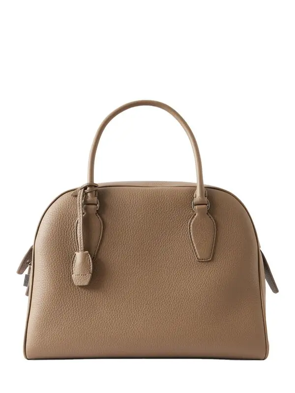 THE ROW India Textured-leather Tote - Brown