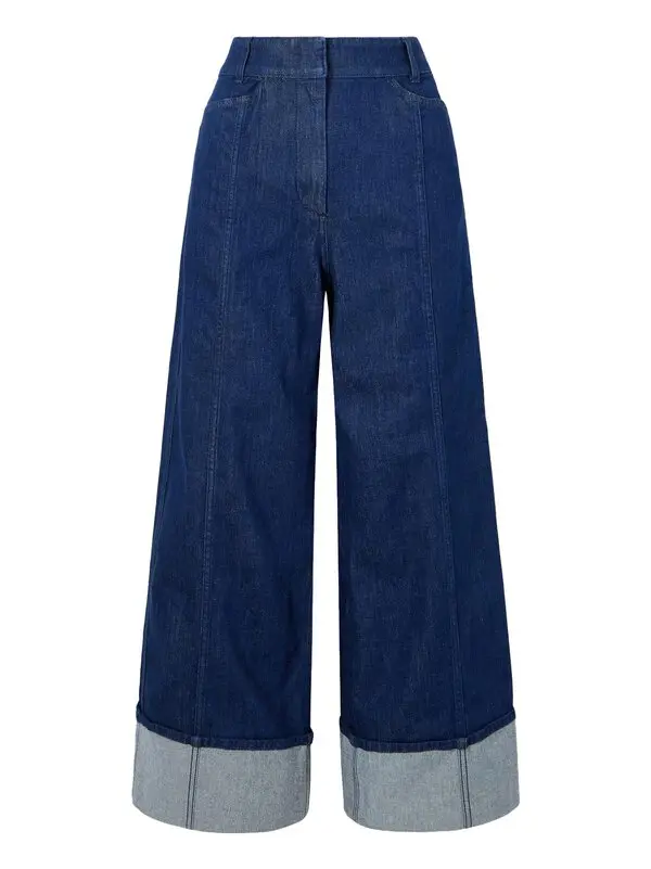 Another Tomorrow Organic High-rise Wide-leg Jeans - Blue