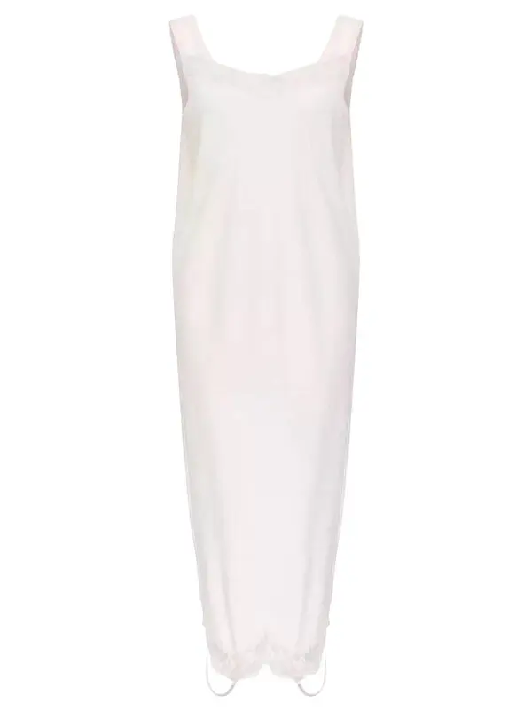 MAISON MARGIELA Lace Trim Midi Dress - Pink