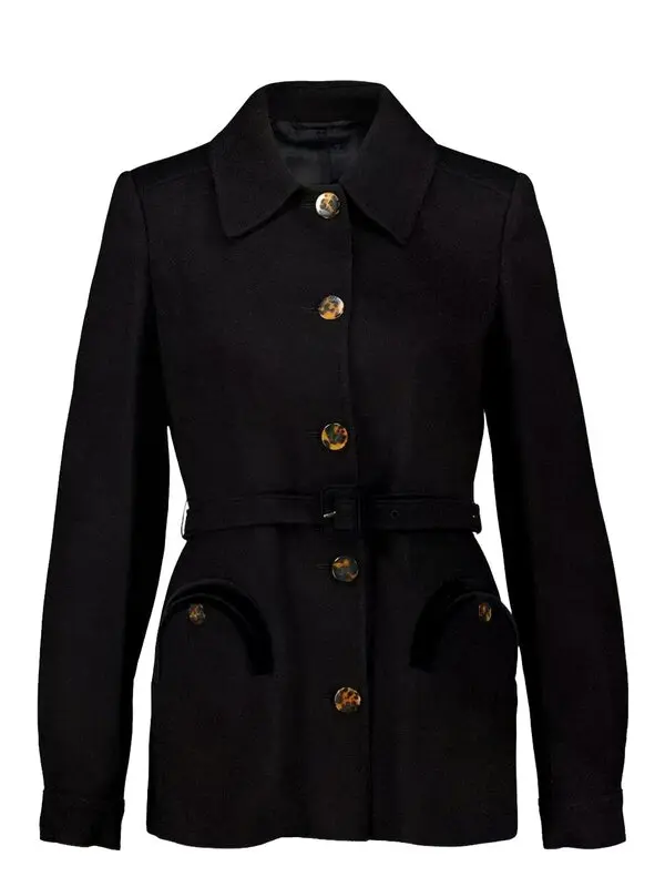 BLAZÉ MILANO Luna Belted Jacket - Black
