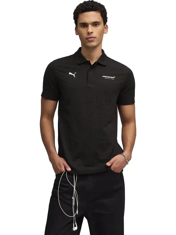PUMA Mclaren Racing Jacquard Polo Shirt - Black