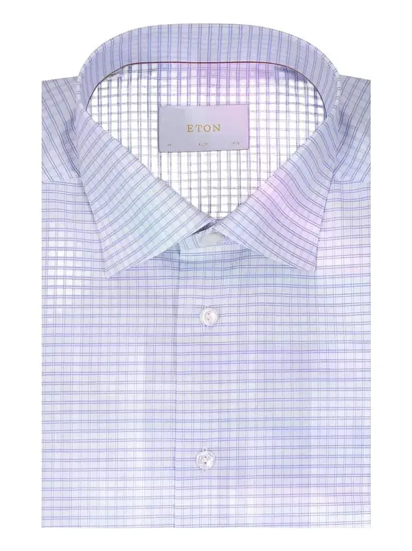 Eton Checked-pattern Shirt - Blue