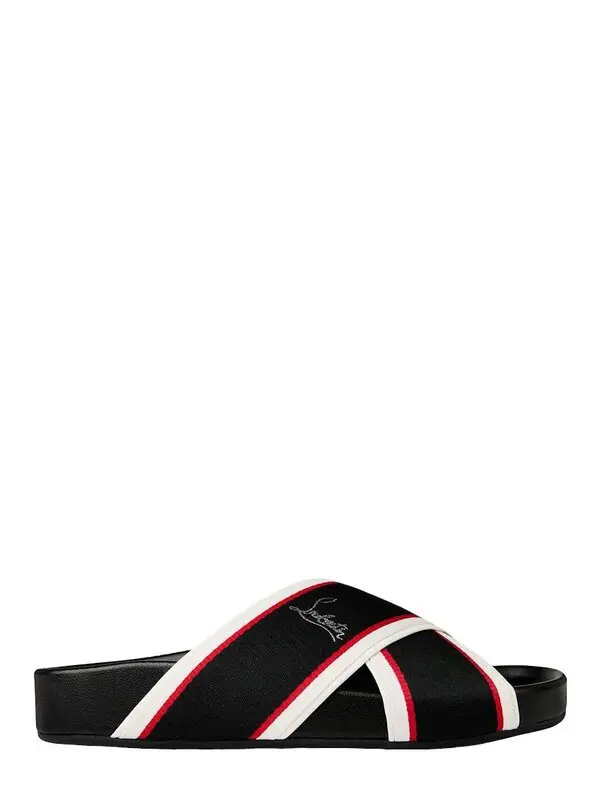 CHRISTIAN LOUBOUTIN Hot Cross Bizz Donna Flat - Black