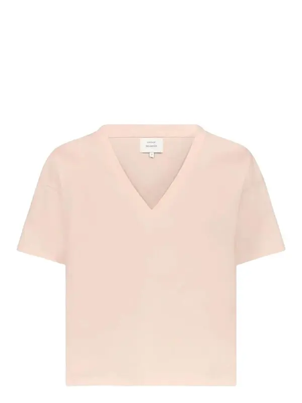 Loulou De Saison V-neck T-shirt - Cream Rose