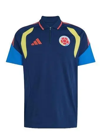 Adidas Colombia 2026 Tiro Polo Shirt - Team Navy Blue