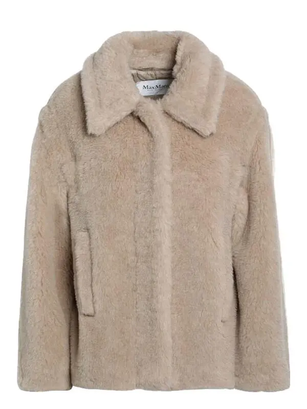 Max Mara Light And Teddy Cropped Coat - Beige