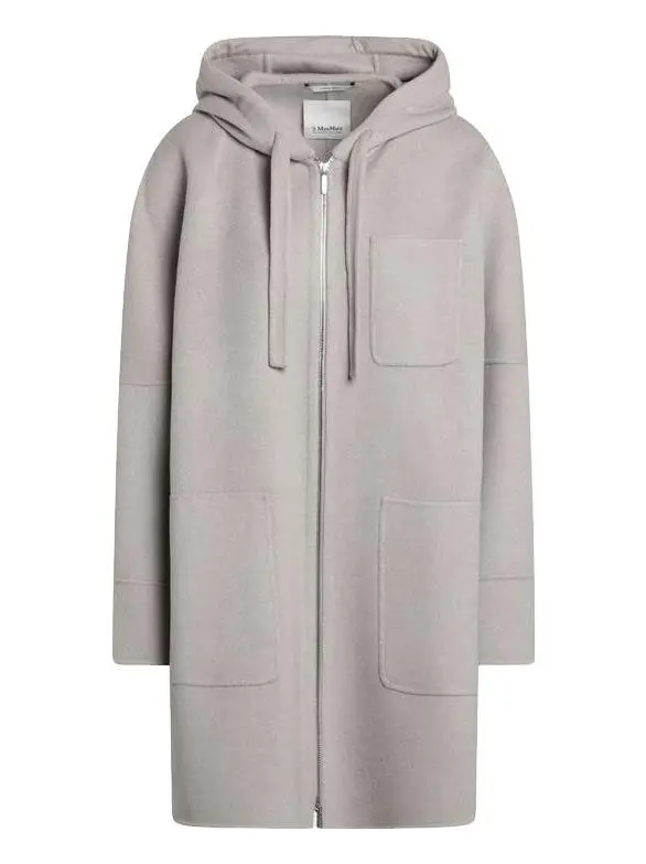Max Mara Hooded Virgin Wool Coat - Beige