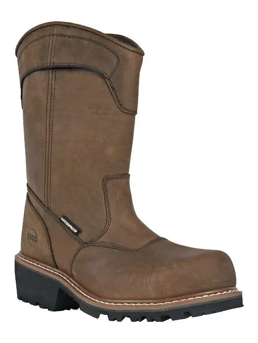 HOSS BOOT COMPANY Buford Logger Composite Toe Boots - Brown