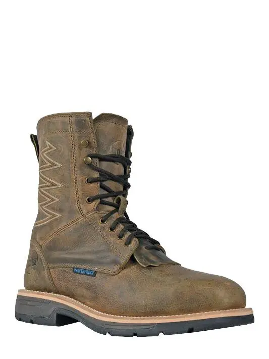 HOSS BOOT COMPANY Hoss Brisbee Lacer 8-inch Composite Toe Work Boot - Brown