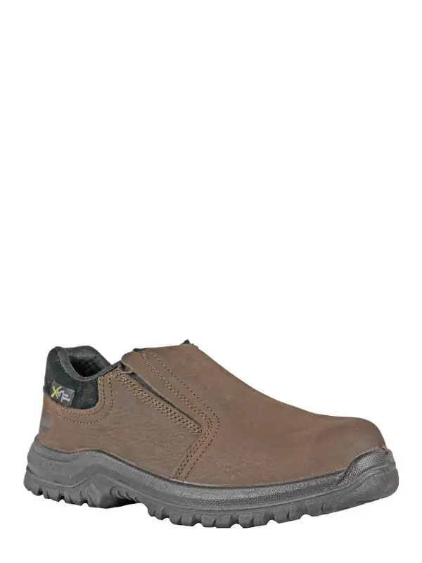 HOSS BOOT COMPANY Hoss Worker Slip On Composite Toe Work Shoe - Brown