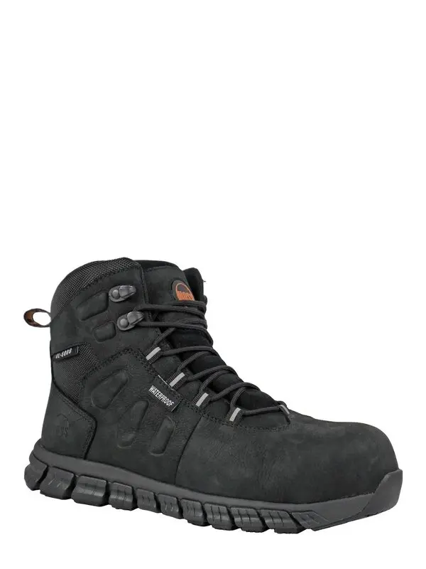 HOSS BOOT COMPANY Tikaboo 6-inch Composite Toe Waterproof Work Boots - Black