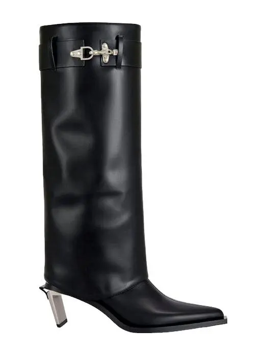 AZALEA WANG Chrono Block Heel Boots - Black