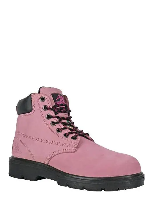 MOXIE TRADES Alice 6" Steel Toe Work Boots - Pink