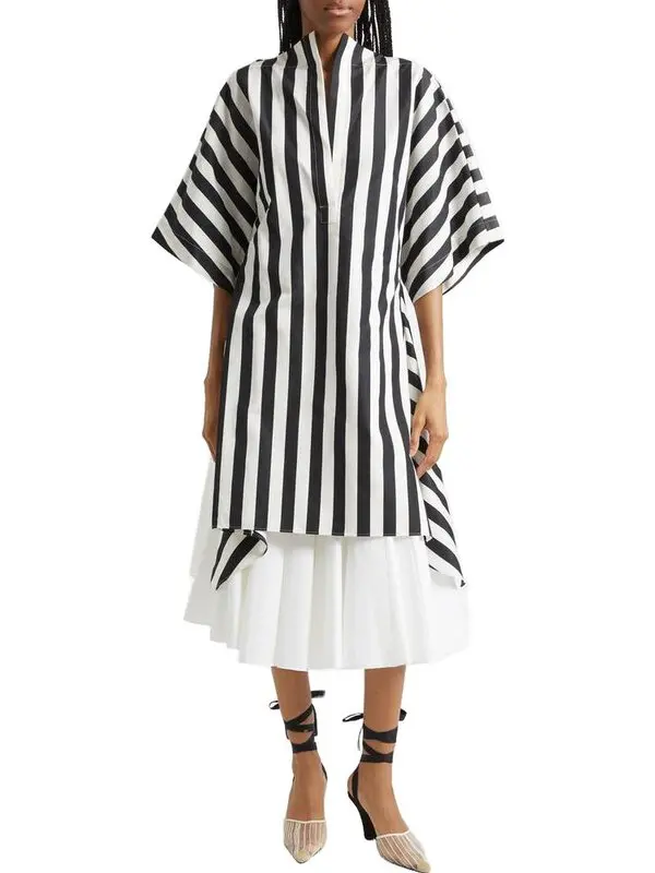 Jacquemus La Tunique Moisson Cotton & Silk Tunic - Jacquard Medium Stripes