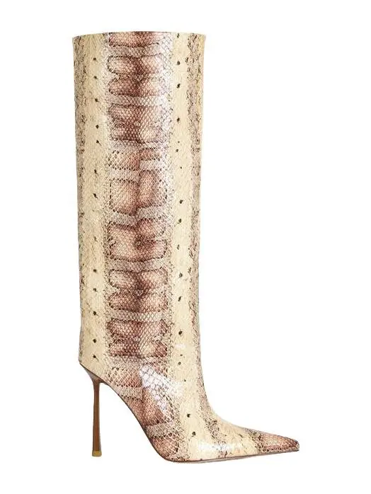 AZALEA WANG Madeye Stiletto Boots - Nude Multi