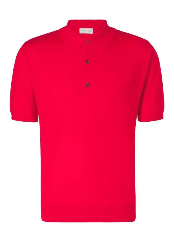 Dries Van Noten Wool Polo Shirt - Red