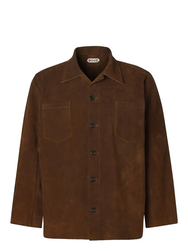 BODE Suede Overshirt - Brown