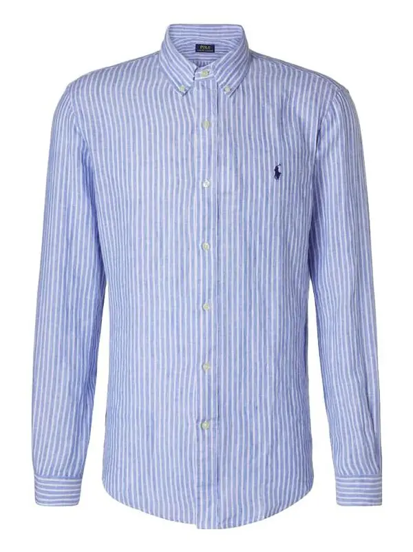 Polo Ralph Lauren Striped Linen Shirt - Blue