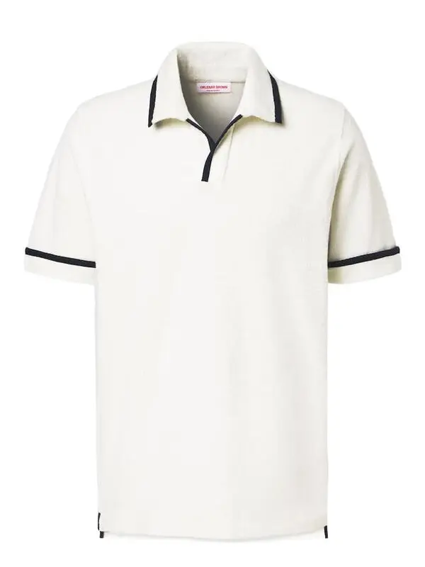 Orlebar Brown Ellery Cotton Terry Polo Shirt - White
