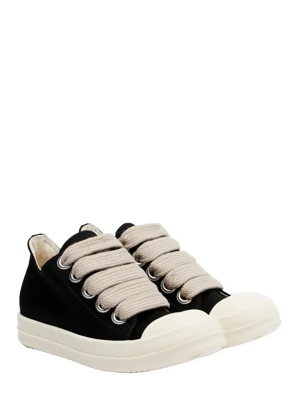 Rick Owens Jumbolace Denim Sneakers - Black