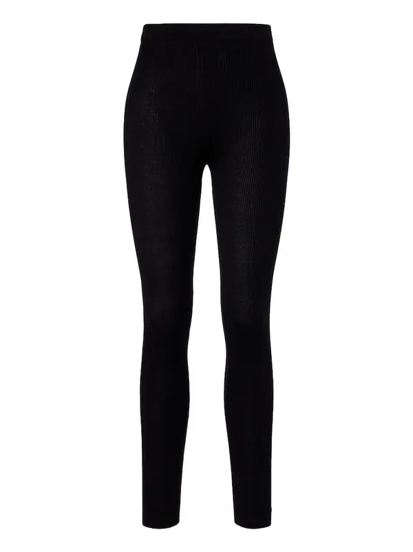 Saint Laurent Wool, Cashmere, And Silk Leggings - Black