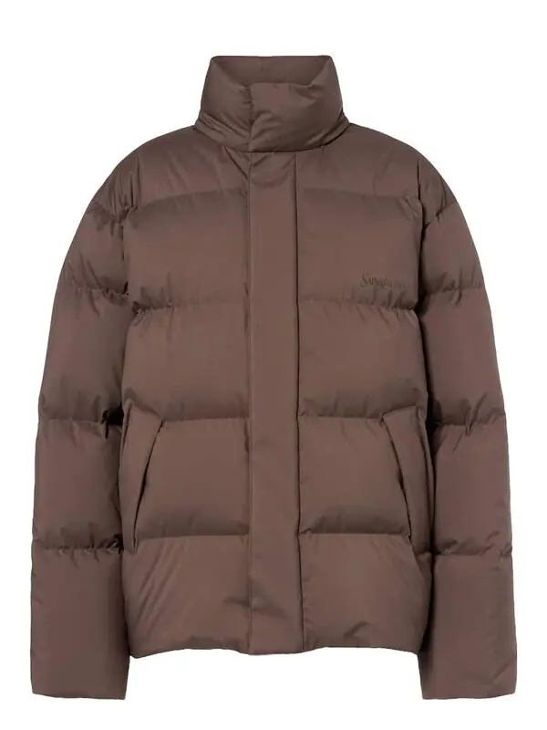 Saint Laurent Technical Canvas Down Ski Jacket - Brown