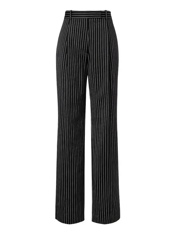 TOM FORD Striped Straight Pants - Black
