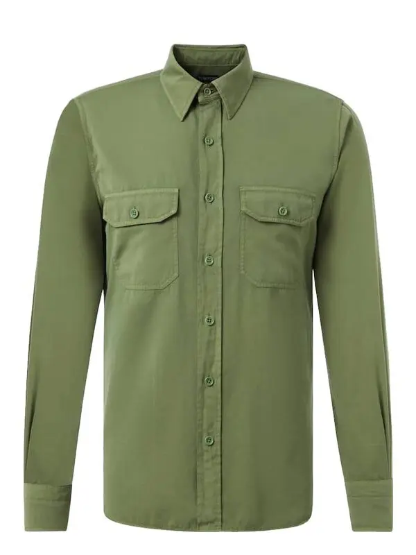 TOM FORD Cotton And Silk Shirt - Green
