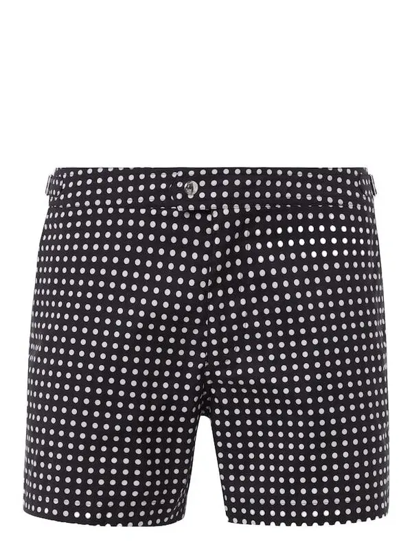 TOM FORD Polka-dot Swim Trunks - Black