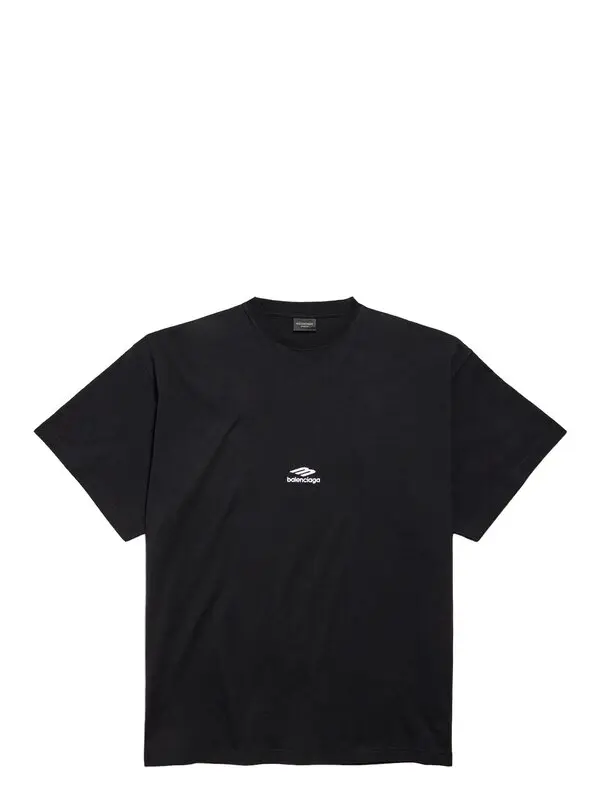 Balenciaga 3b Sports Icon Oversized T-shirt - Black