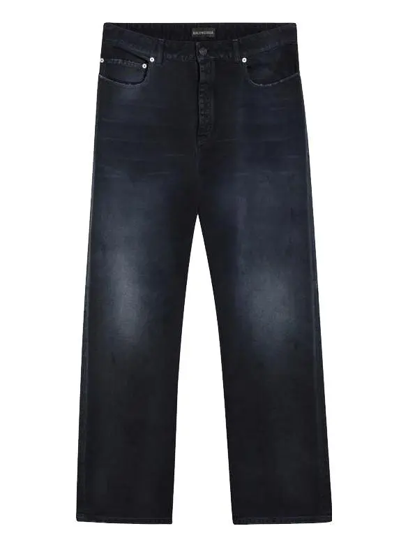 Balenciaga Wide-leg Washed-effect Jeans - Blue