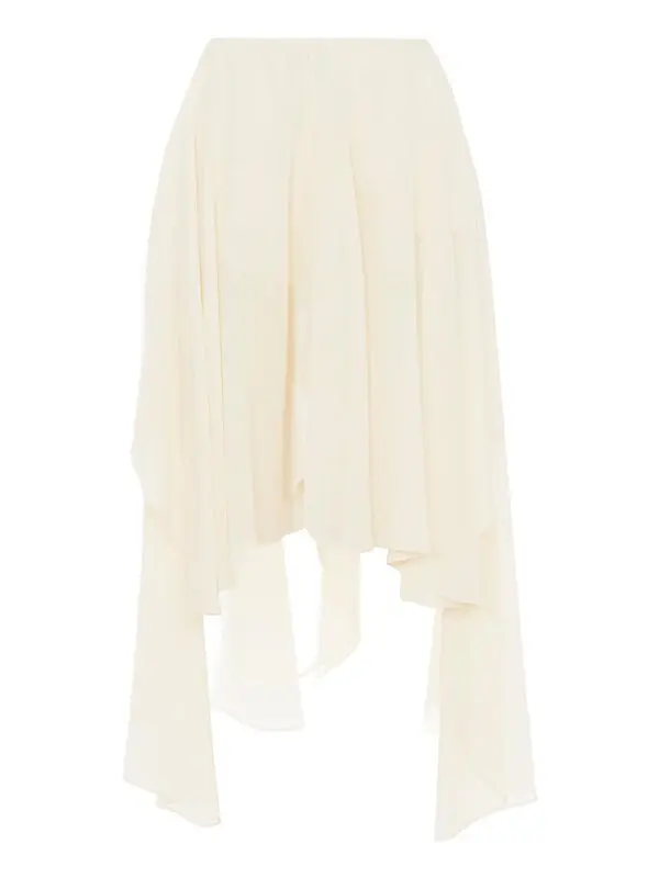 Chloé Volant Georgette Shorts - Pristine White