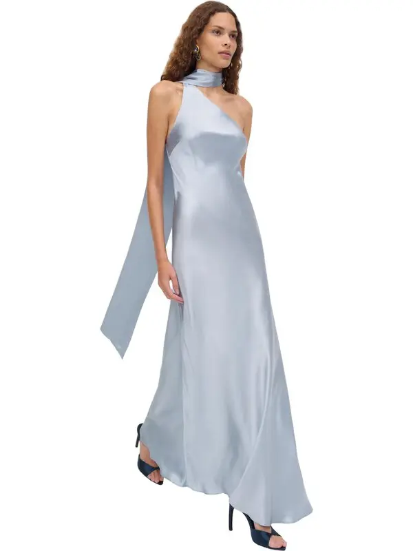 REFORMATION Jazzlyn Silk Maxi Dress - Blue