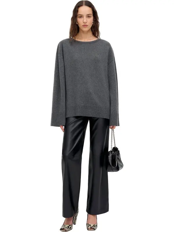 REFORMATION Beverly Cashmere Sweater - Grey