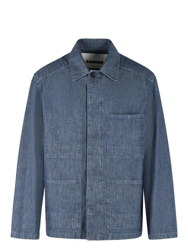 JIL SANDER Cotton Denim Jacket - Blue