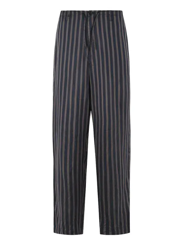 Dries Van Noten Penny Cupro Pants - Navy