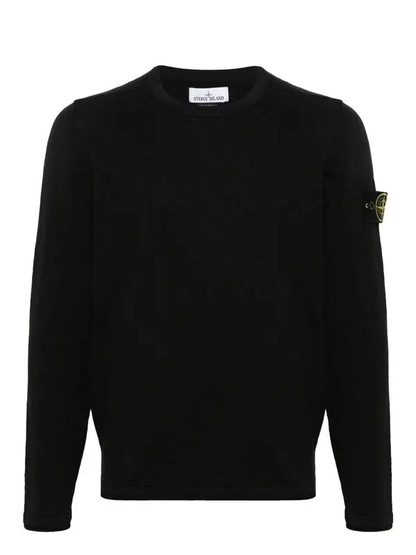 Stone Island Crew Neck Sweater - Black