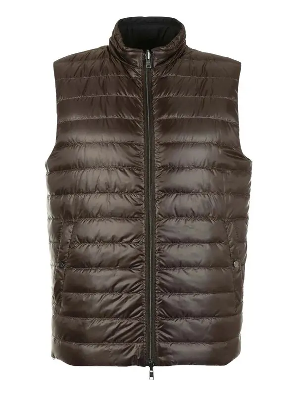 Herno Reversible Sleeveless Down Jacket - Brown