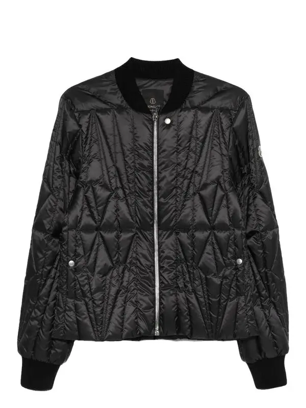 Moncler Woven Geocamo Flight Jacket - Black