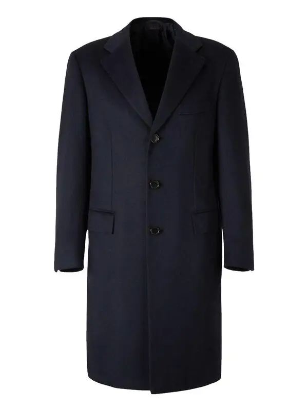 Brioni Long Cashmere Coat - Black