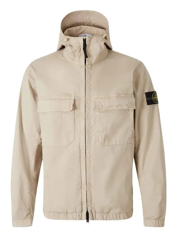 Stone Island Technical Jacket With Hood - Beige