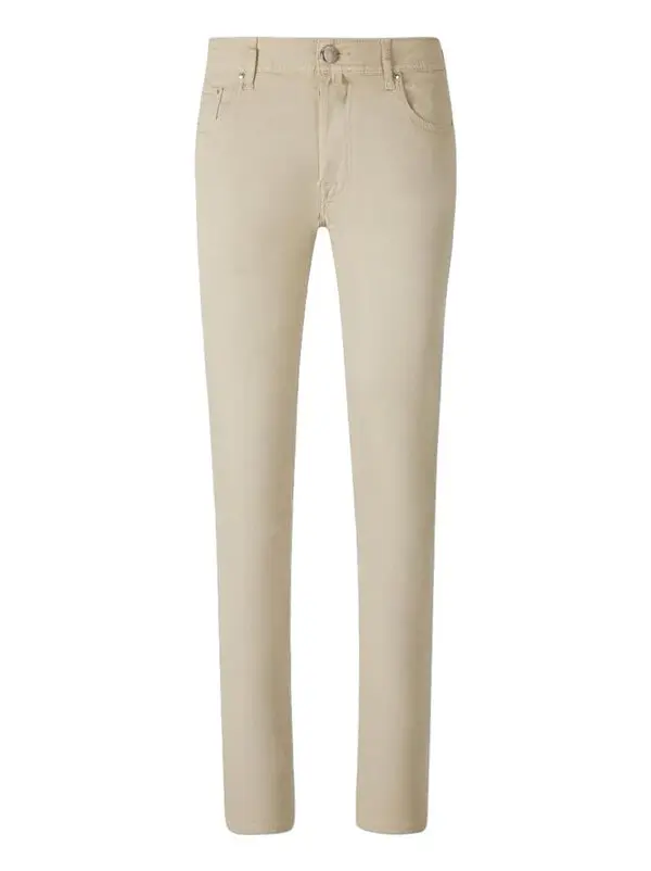 Jacob Cohen Straight Leg Twill Pants - Beige
