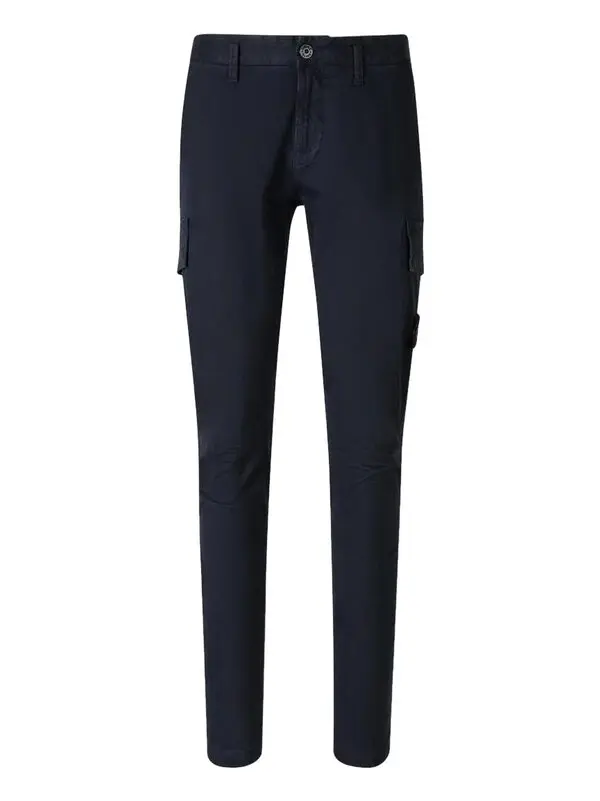 Stone Island Cotton Chino Trousers - Midnight Blue
