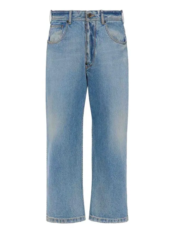 MAISON MARGIELA Cropped Straight-leg Jeans - Denim Blue